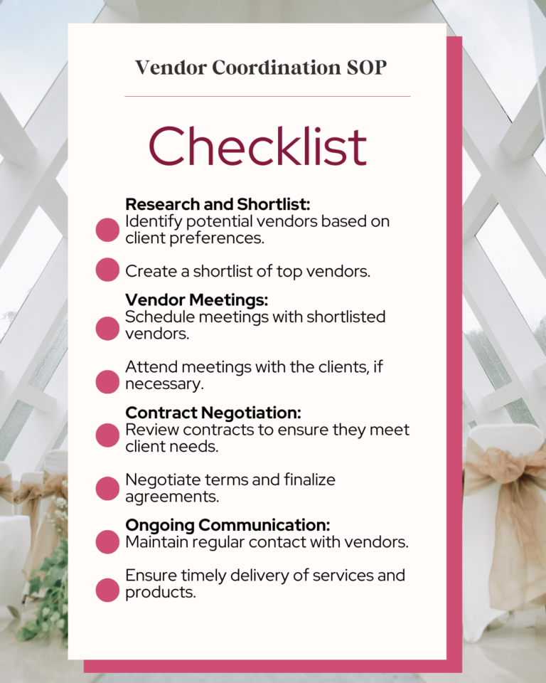 Effective SOPs for Wedding Business Success - Boda Bliss